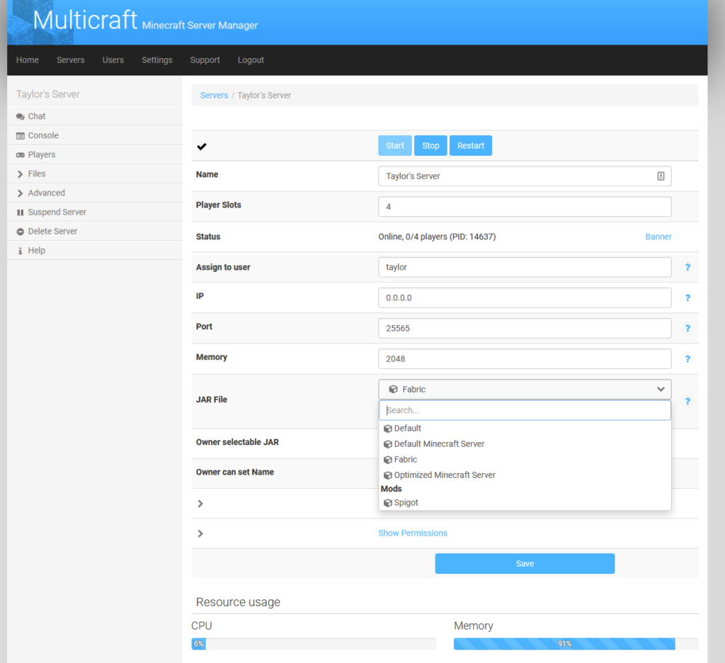 Installing Mods On A Minecraft Java Server Using Multicraft And The ...